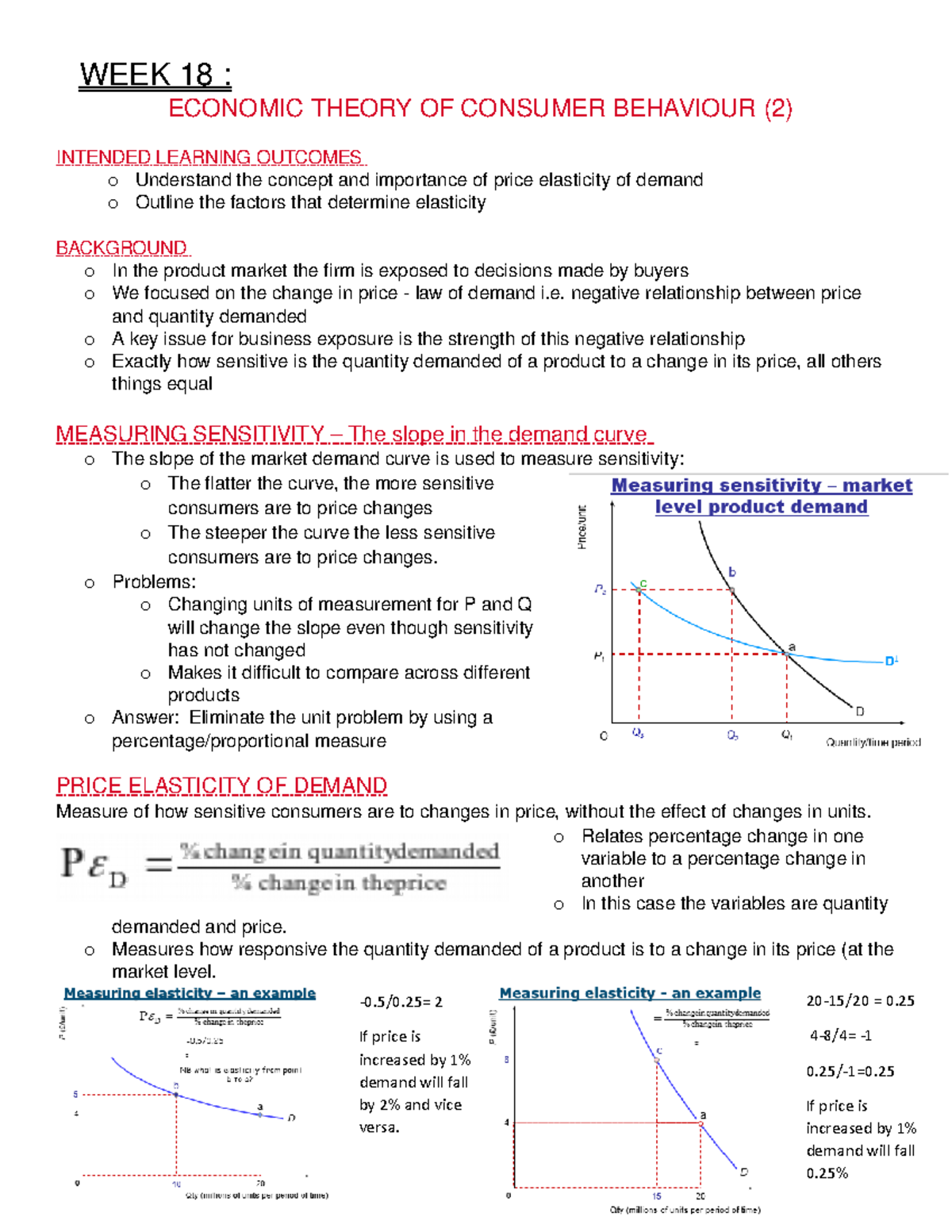 Economic theory of consumer behaviour continued - WEEK 18 : ECONOMIC ...
