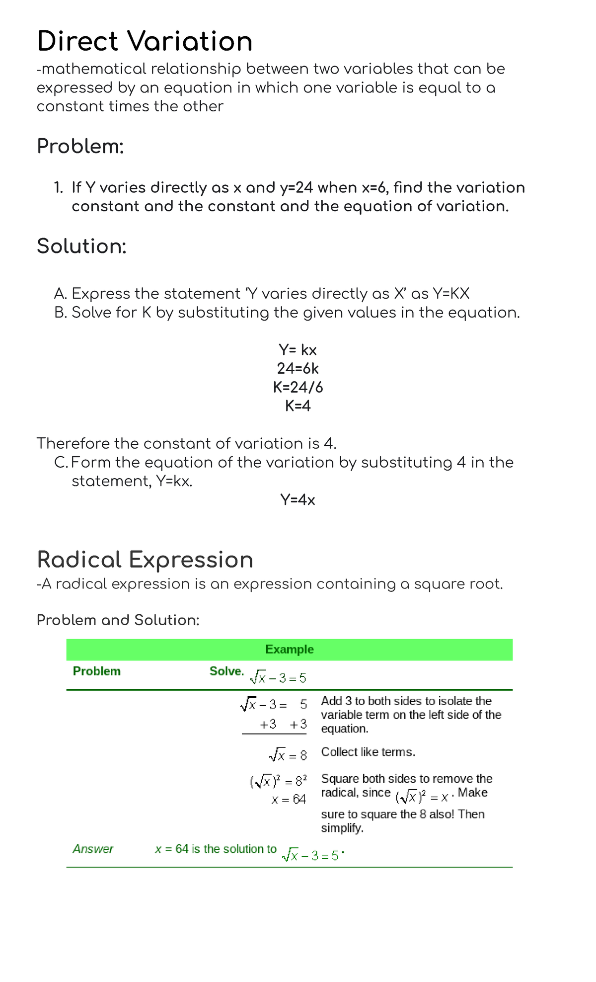 MATH 1 method is important to us for our daily living - Direct ...