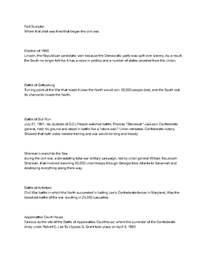 Civil war essay - Brief overview of the American Civil War The American ...