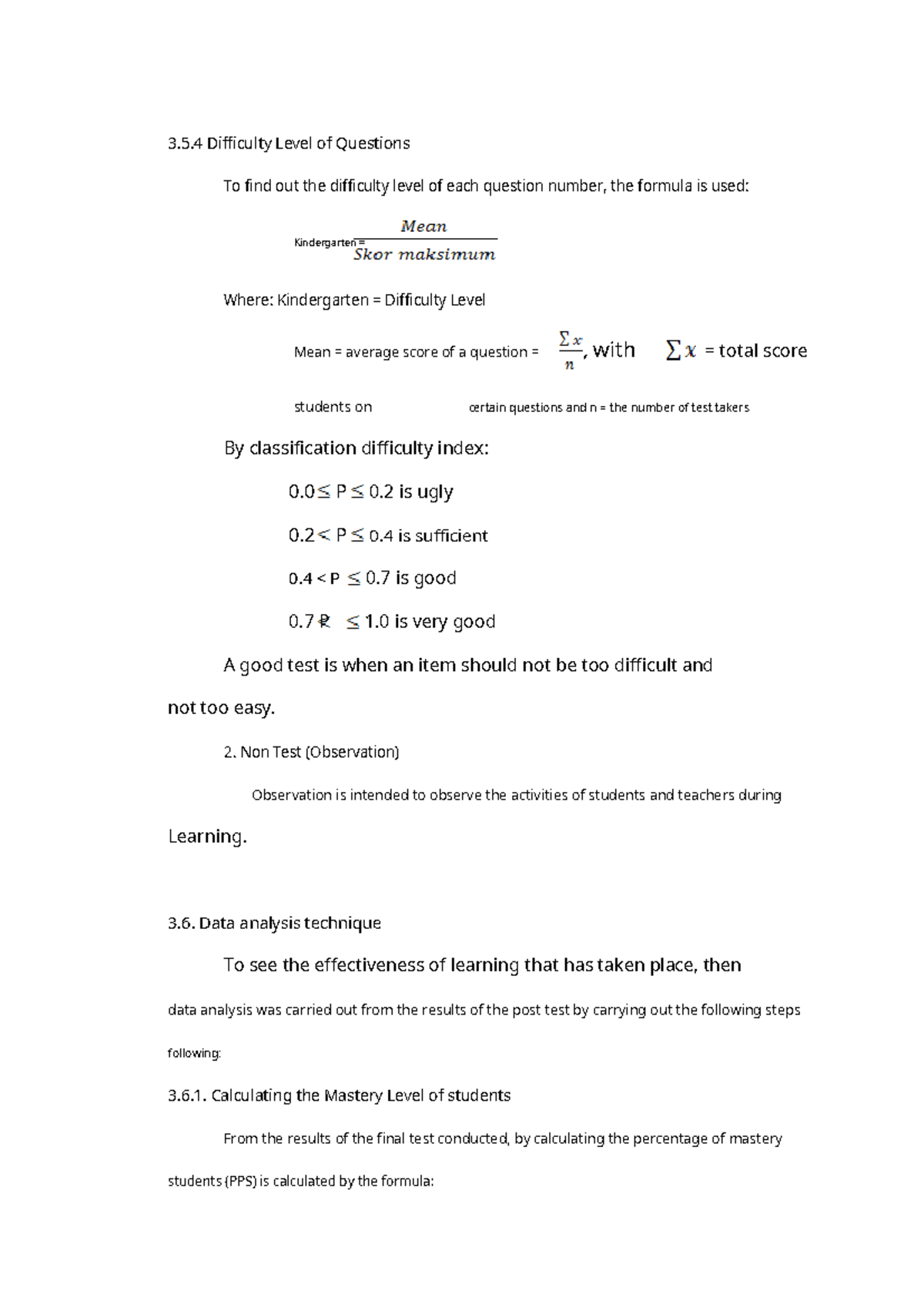 Math Notes-11 - Math Notes-11 - 3.5 Difficulty Level of Questions To ...