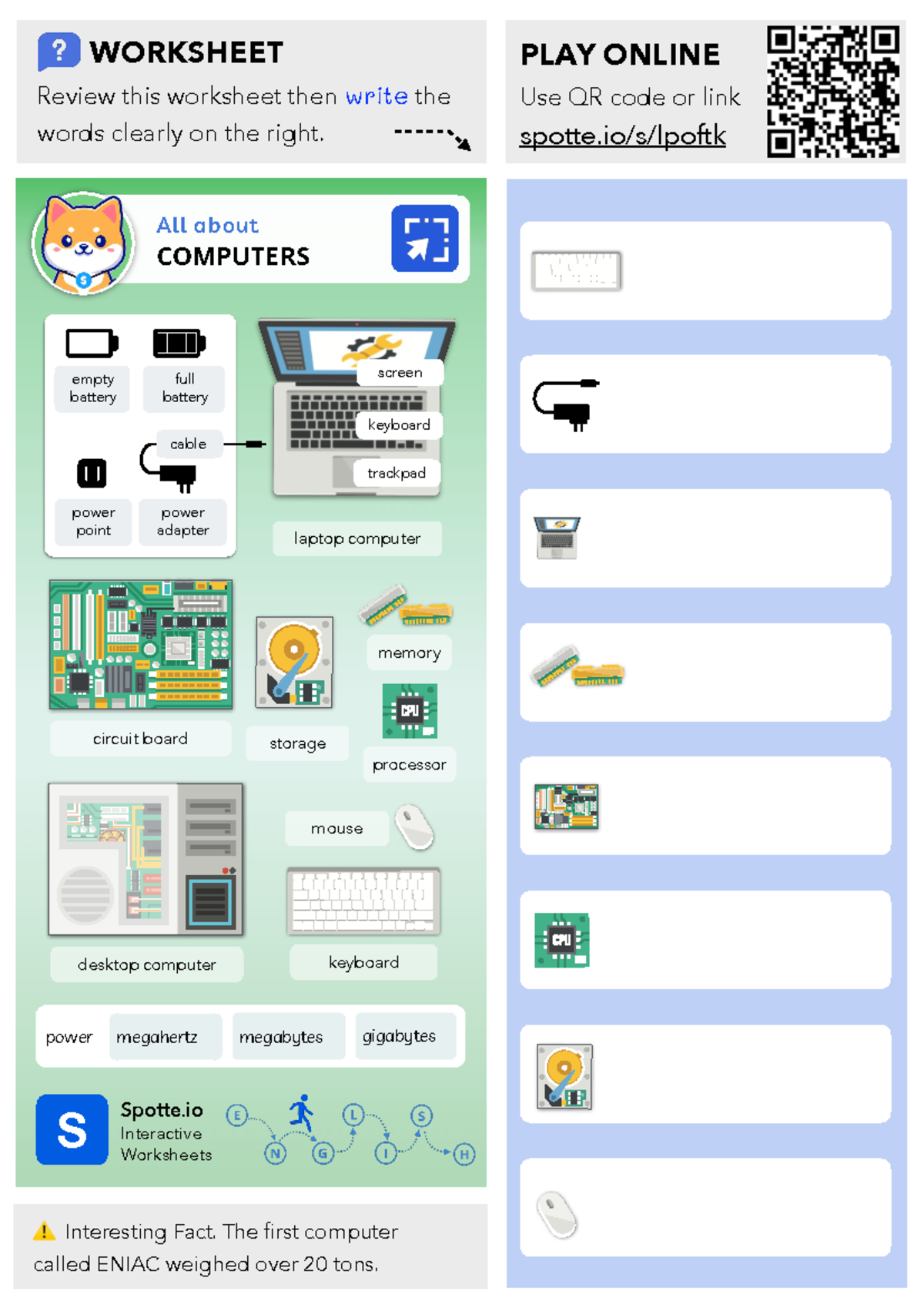 All About Computers 1 C Computer Science And Application It016 Edit Worksheet Review 