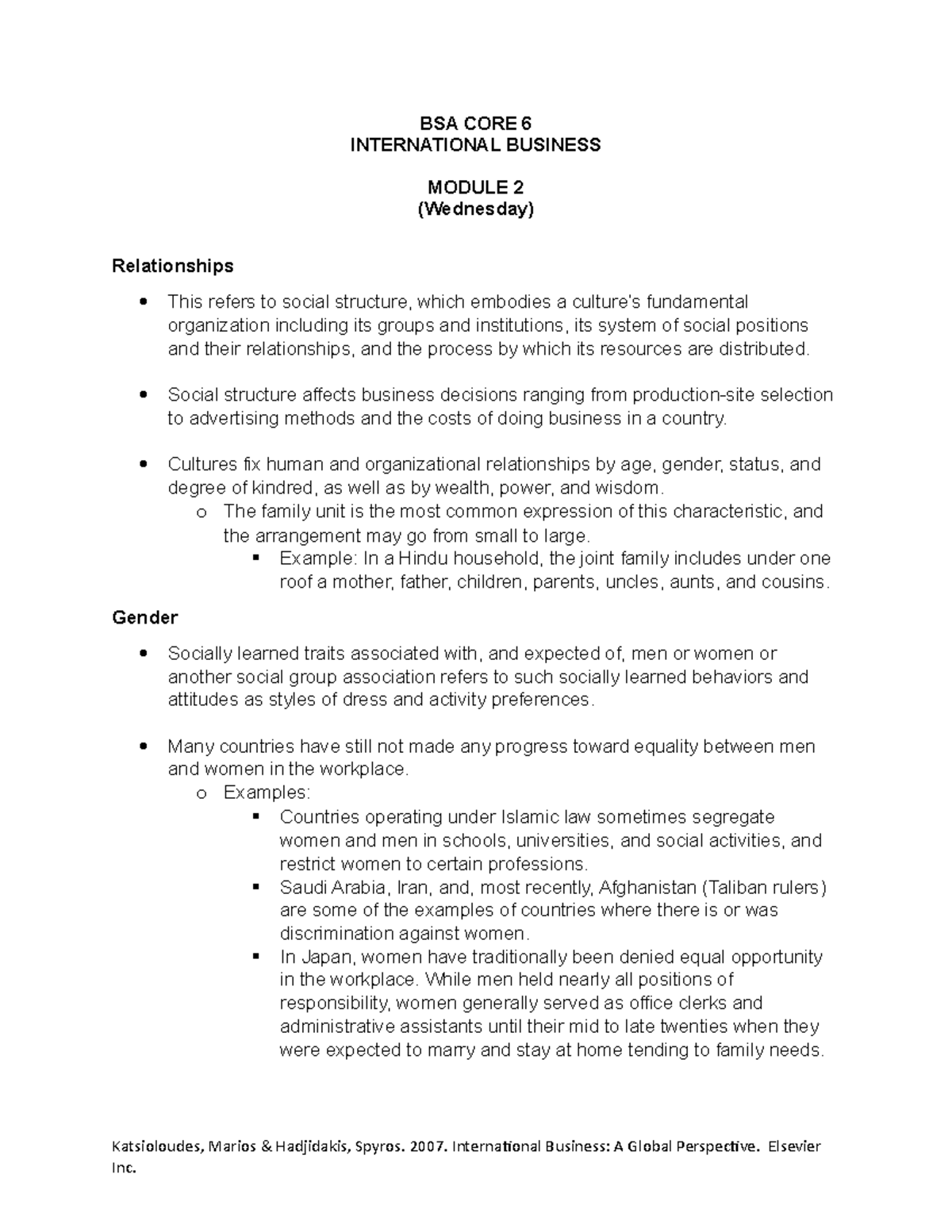 Module 2 WED Bsacore 6 - Lecture notes 1-3 - BSA CORE 6 INTERNATIONAL ...