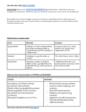 APHG 2024 State Concept, Boundaries, Geopolitics Activity - Saket ...