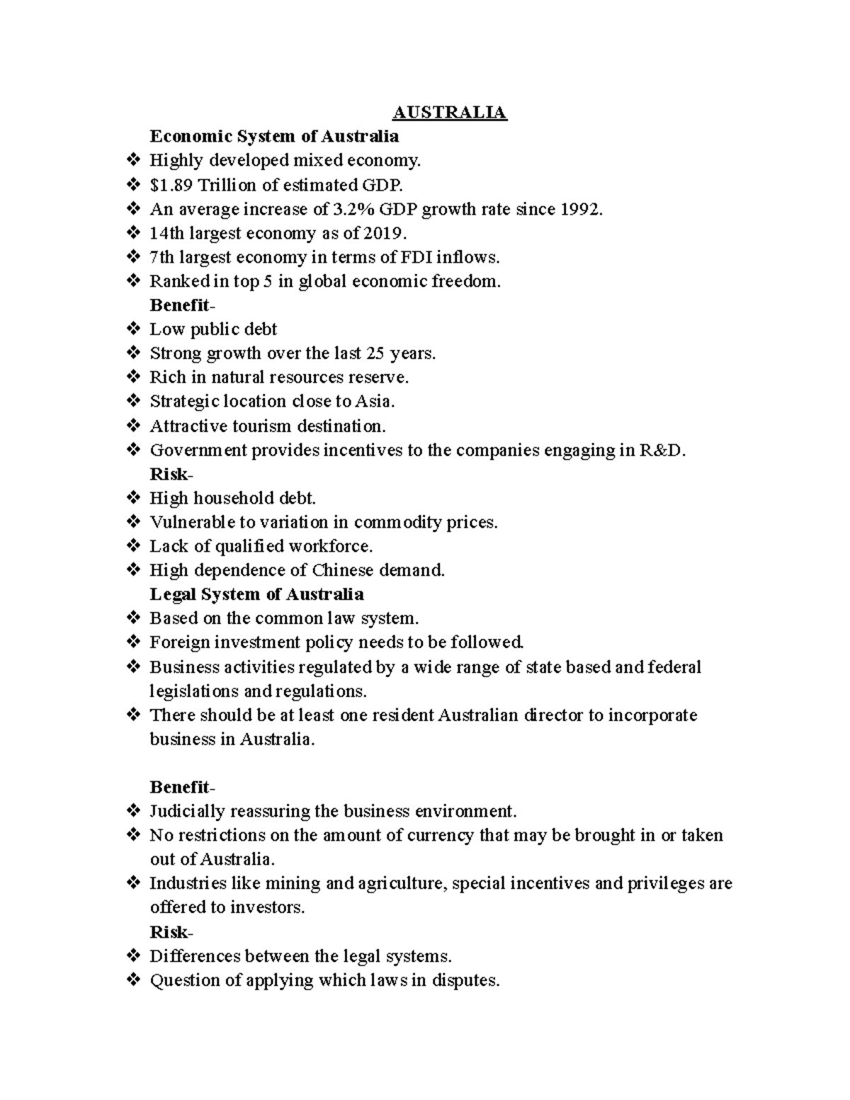 Australia,group-06 - vvi - AUSTRALIA Economic System of Australia ...