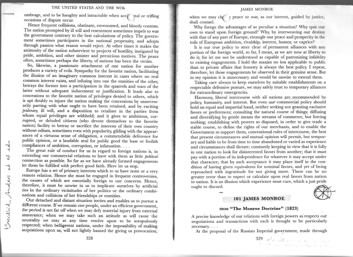 TP1 James Monroe The Monroe Doctrine 1823 - Histórias da América - Studocu