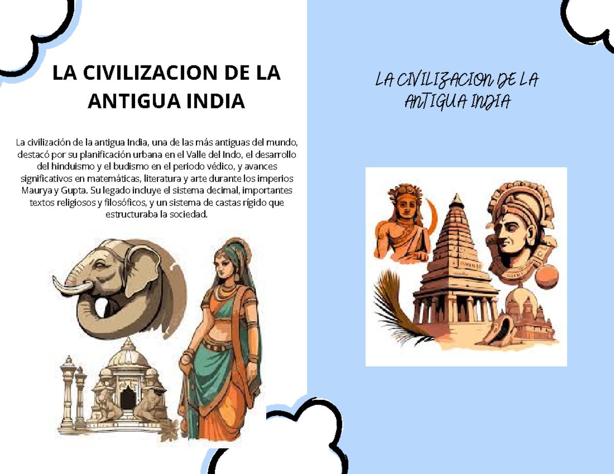 Folleto Díptico Talleres Doodle Divertido Azul y Amarillo - LA ...