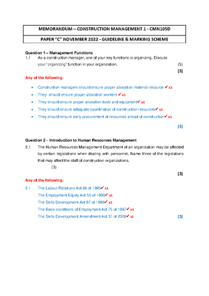 Memorandum Paper B - Practice materials - MEMORANDUM – CONSTRUCTION ...