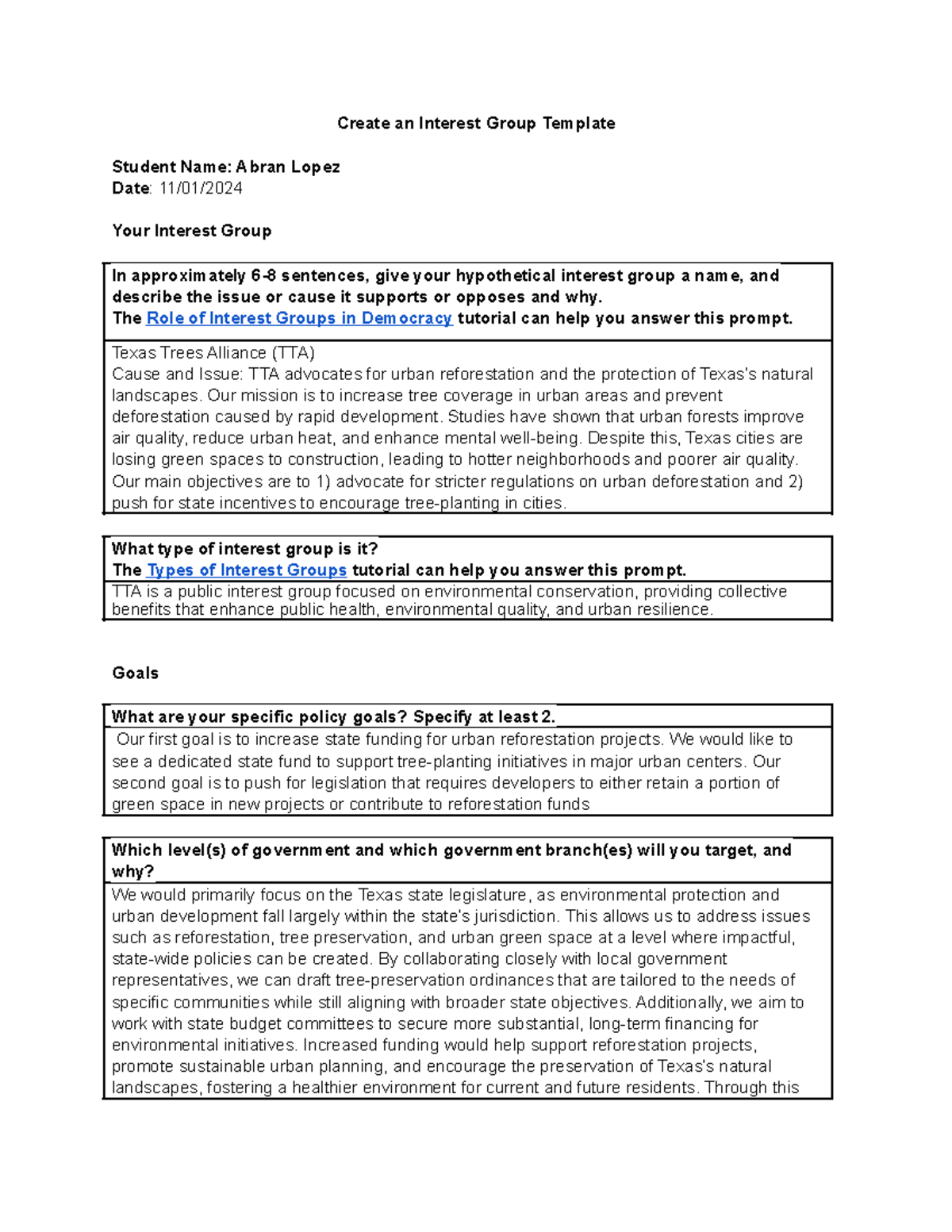 Create an Interest Group Template - Create an Interest Group Template ...
