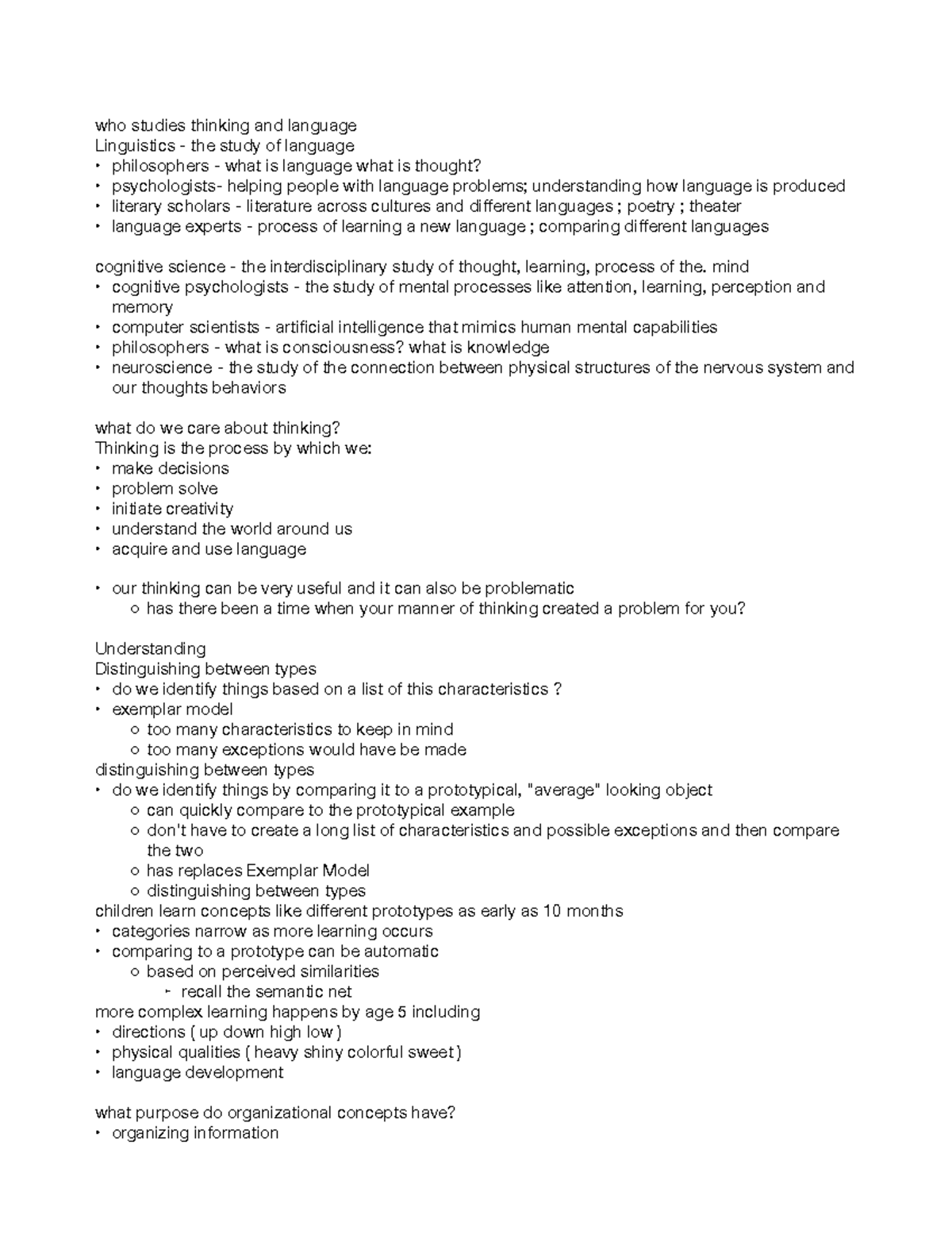 Thinking and language - who studies thinking and language Linguistics ...