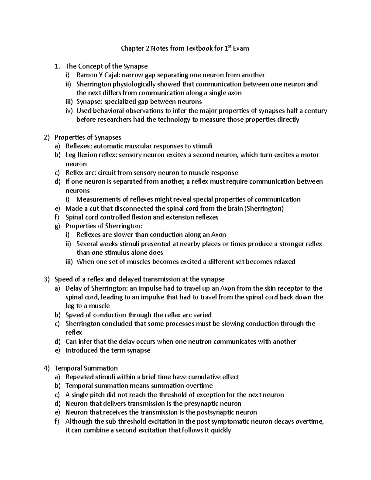 Chapter 2 Notes for First Exam - Chapter 2 Notes from Textbook for 1st ...