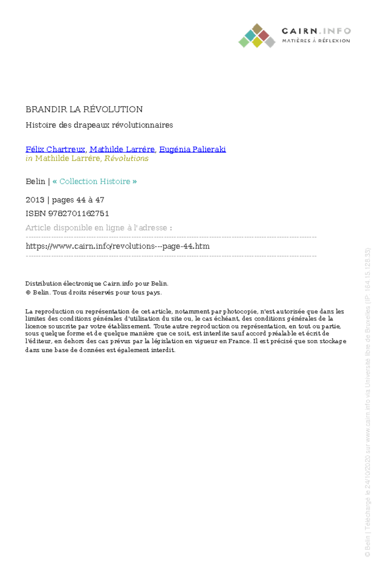 Larrere, Brandir la révolution - BRANDIR LA RÉVOLUTION Histoire des ...