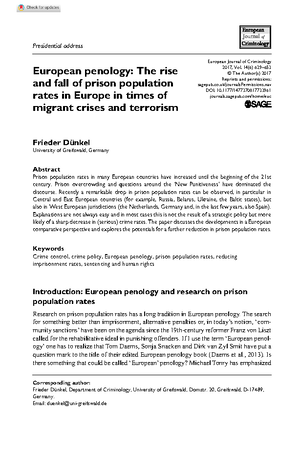 Penología Comparada - apuntes tema 1 y 2 - Criminología 2023/ TEMA 1 ...