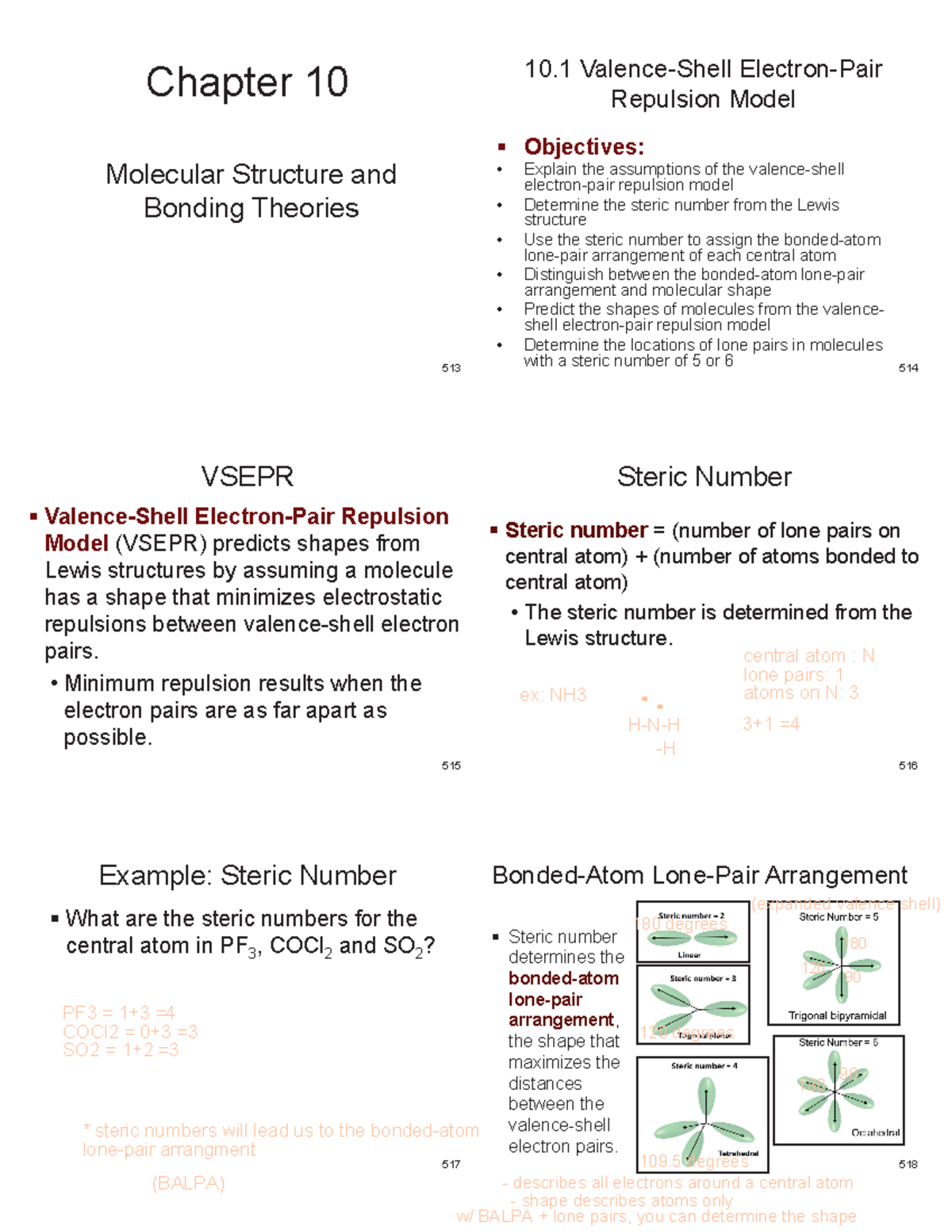 Chem Level 2- Lesson 10 - Chapter 10 Molecular Structure and Bonding ...