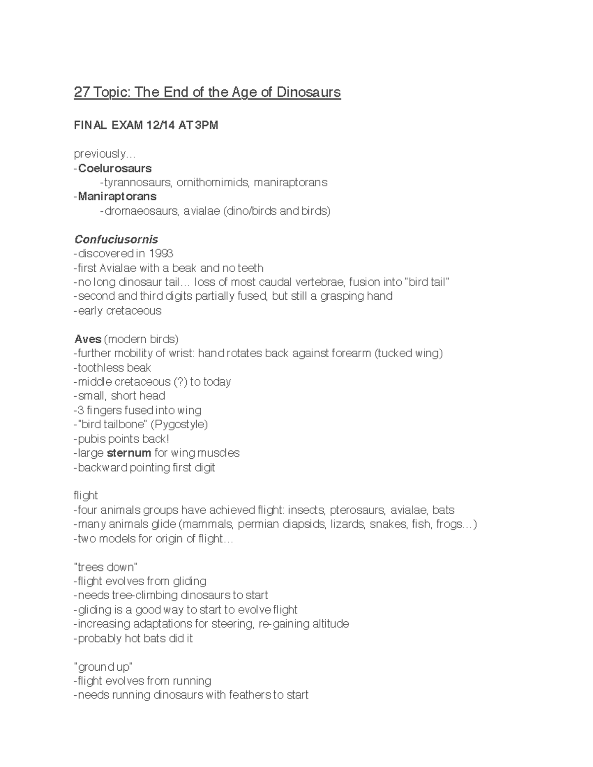 27 Topic: The End of the Age of Dinosaurs - 27 Topic: The End of the ...