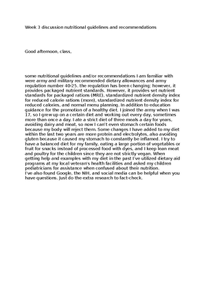 [Solved] Discuss some examples of nutrition that you see brought ...