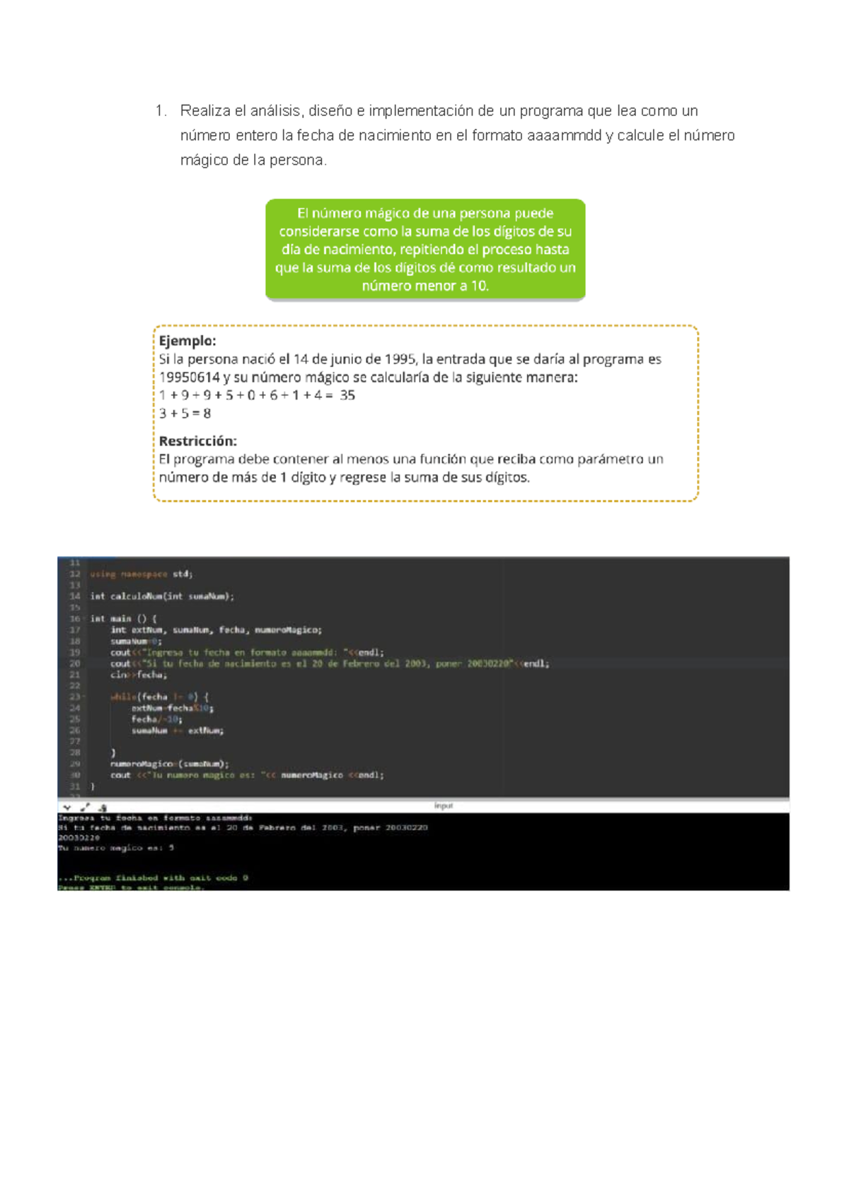 Tarea 10 Programación - Fundamentos de programación - Realiza el análisis, diseño e ...