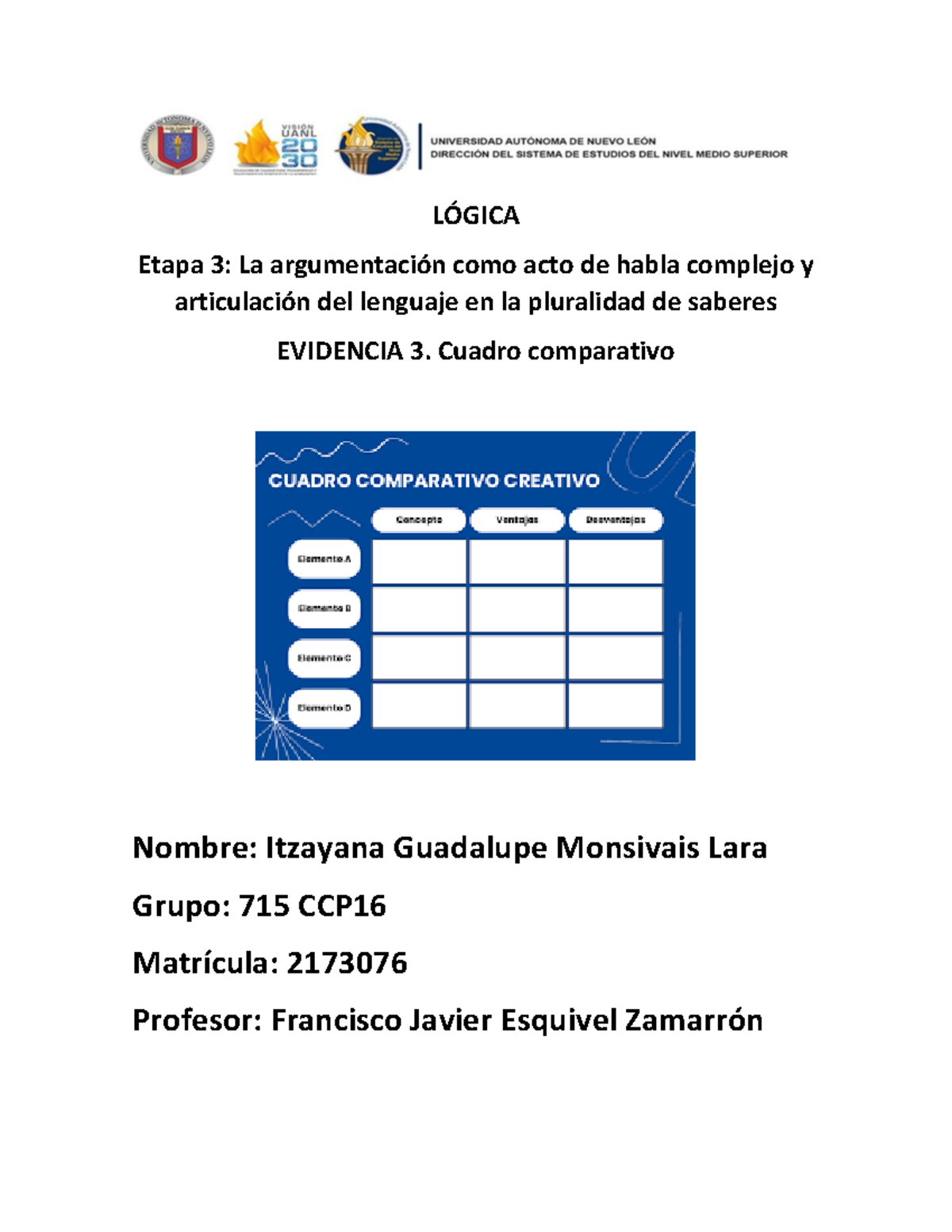 IGML EV3 Logica - hola - Civica y etica - LÓGICA Etapa 3: La ...