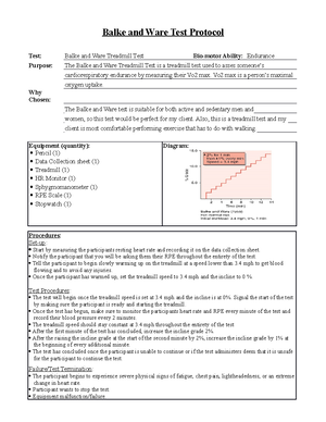 Astrand Cycle Test Protocol - Astrand (1965) Cycle Test Protocol Test ...