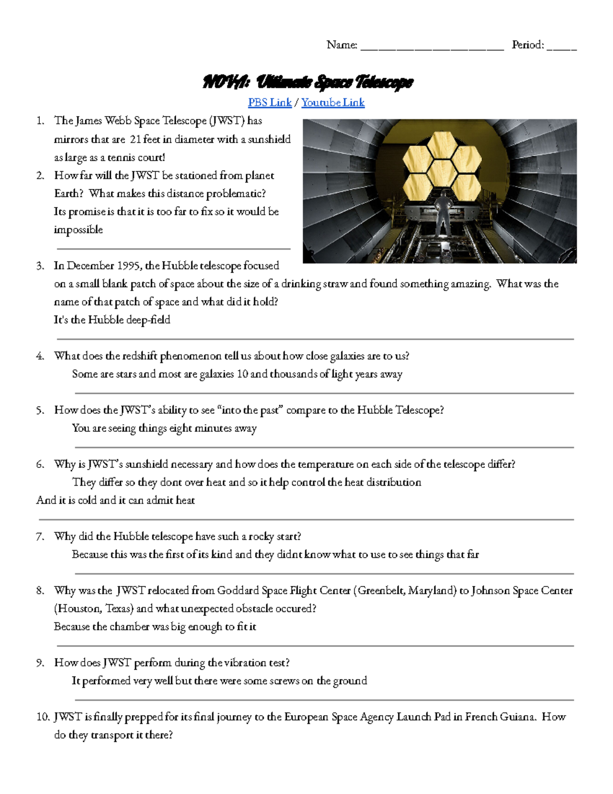 Noah Allan NOVA Ultimate Space Telescope Documentary - Name ...