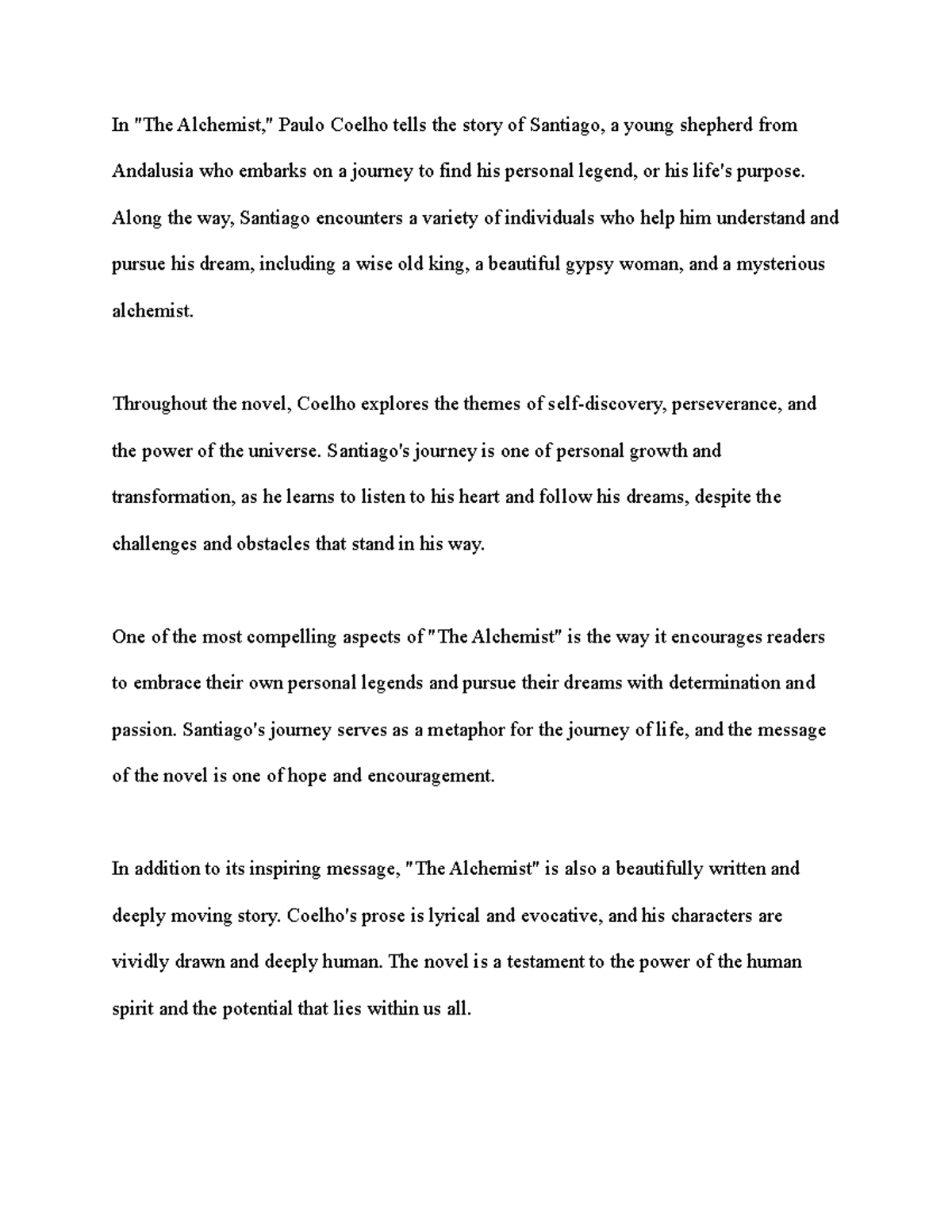 The Alchemist by Paulo Coelho - In "The Alchemist," Paulo Coelho tells ...