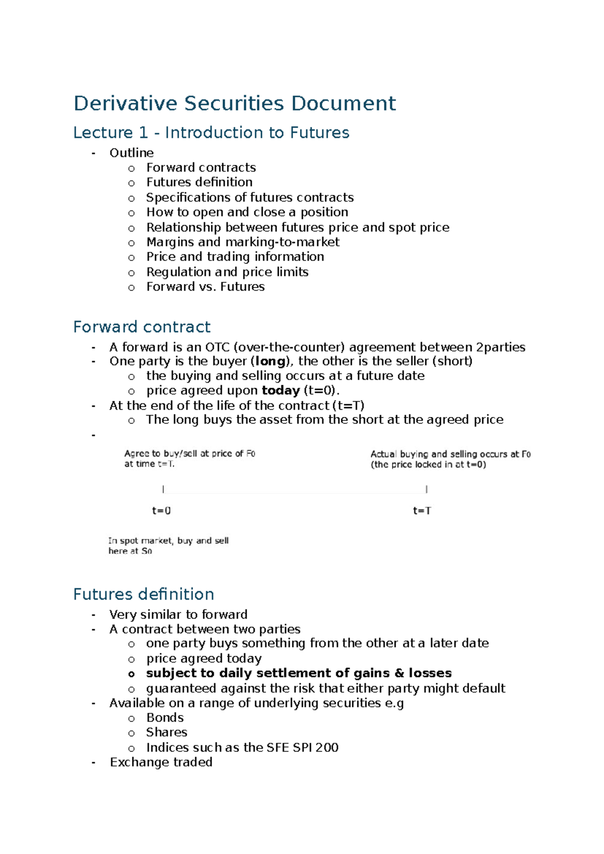 Derivative Securities Document - Derivative Securities Document Lecture ...