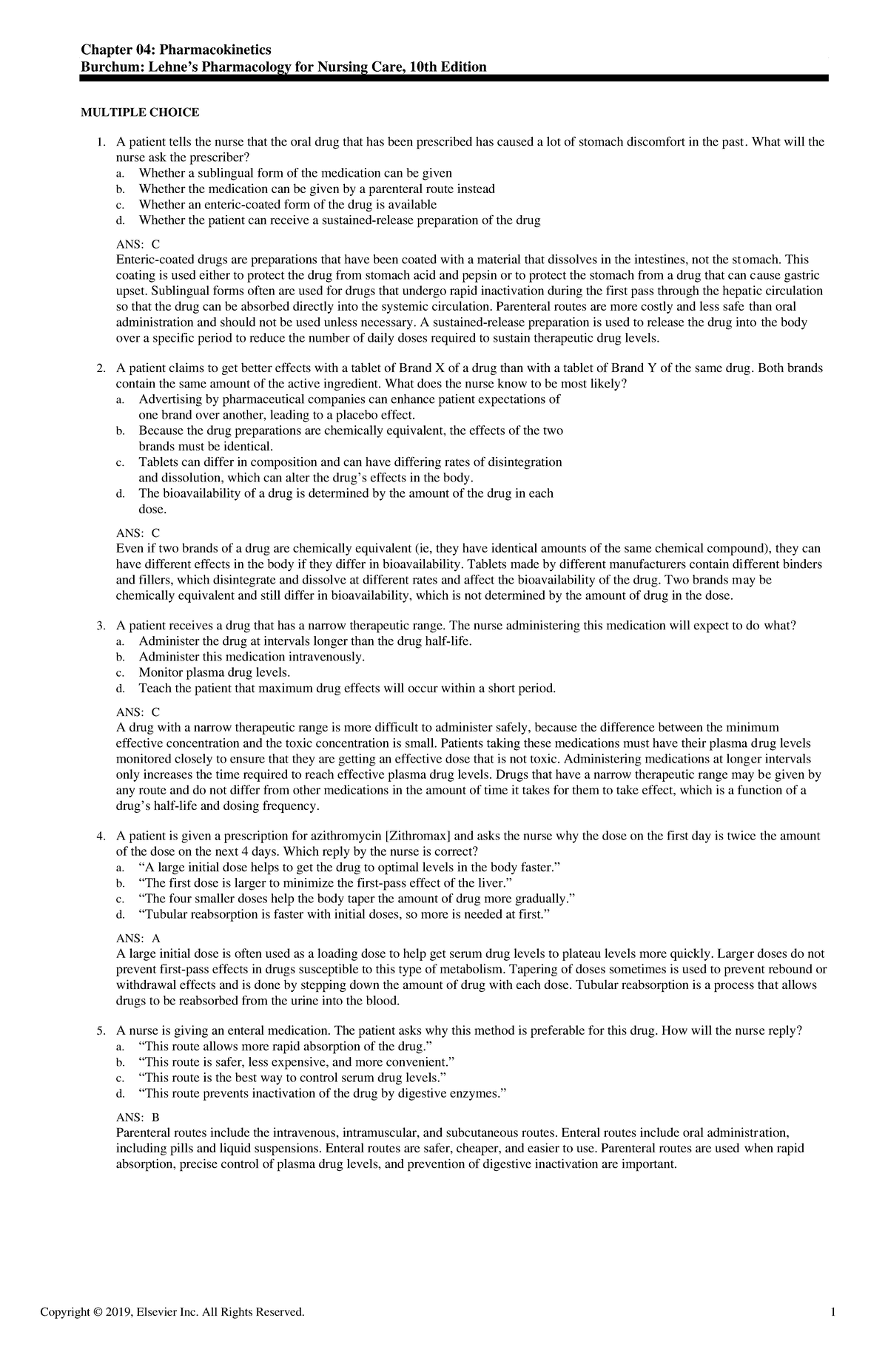 Exam View - Chapter 004 - practice questions - Copyright © 2019 ...