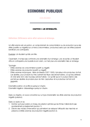 économie publique - Notes de cours Chap 1 à chap3 - Économie Publique ...