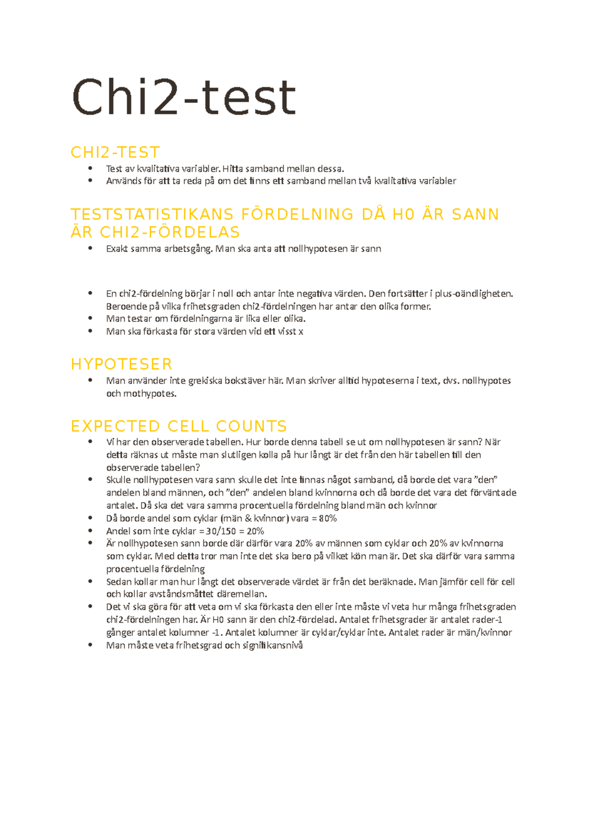 Chi2-test - Kort information om chi2-test inom statistik A1-kursen ...