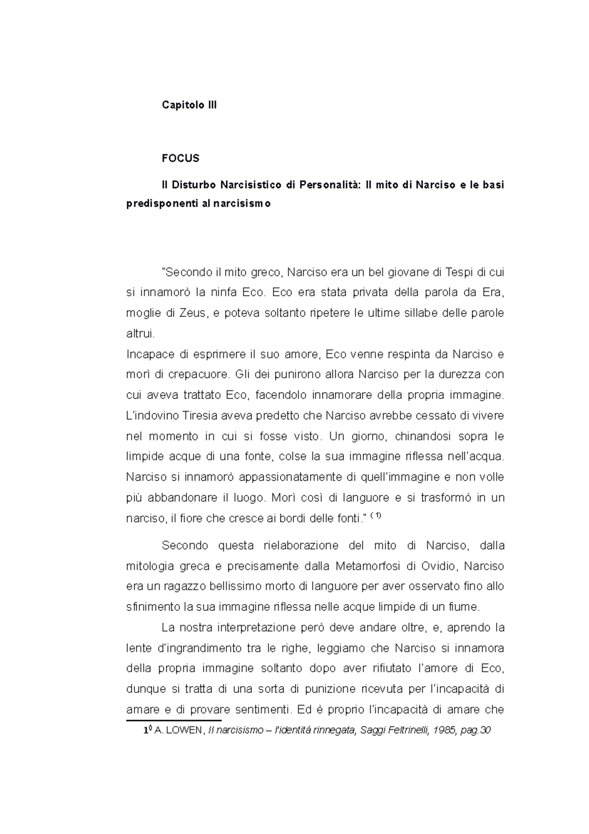 Capitolo III TESI DI LAUREA SUI DISTURBI DI PERSONALITA' - Capitolo III ...