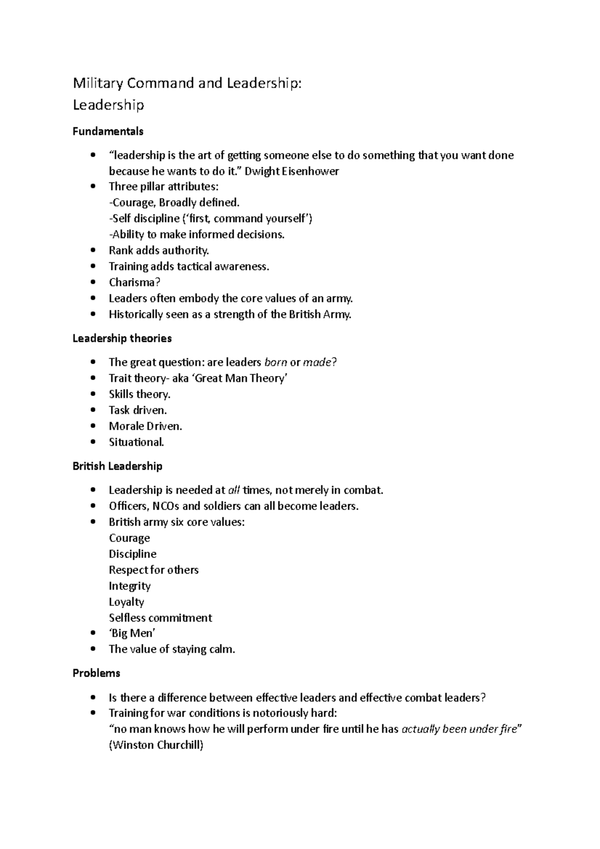 Military Command and Leadership, leadership - Military Command and ...