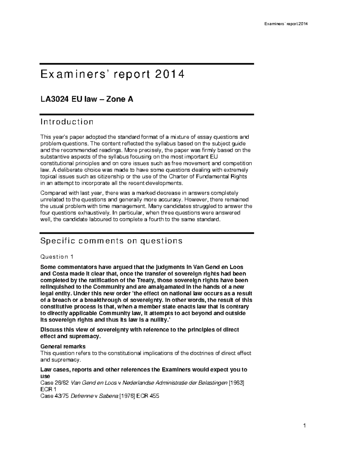 Eu report 2014 A - Examiners’ report 2014 Examiners’ report 2014 LA3024 ...