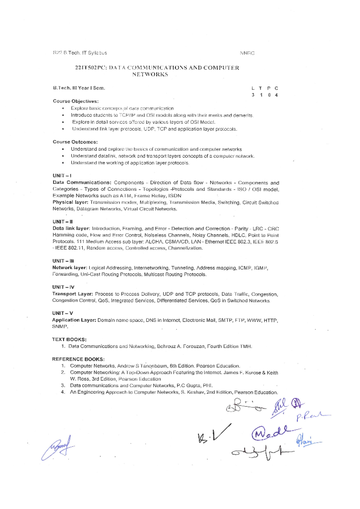 4. DATA Communication AND Computer Networks - R22 B. Tech. IT Syllabus ...