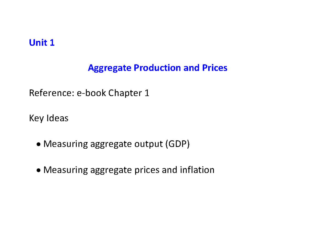 Microsoft Word - Unit 1 Lecture Slides - Unit 1 Aggregate Production ...