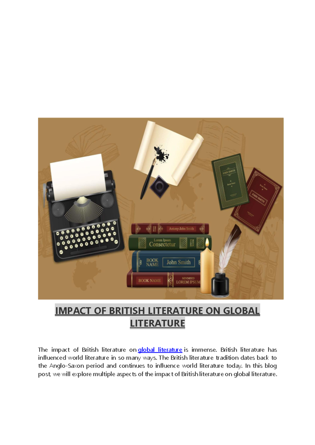 British Literature - British literature has influenced world literature ...