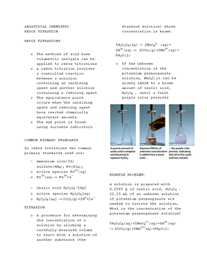 ANCH 111 - LEC Midterms - ANACHEM SUMMARY MIDTERM WEEK 1 - ANALYTICAL ...