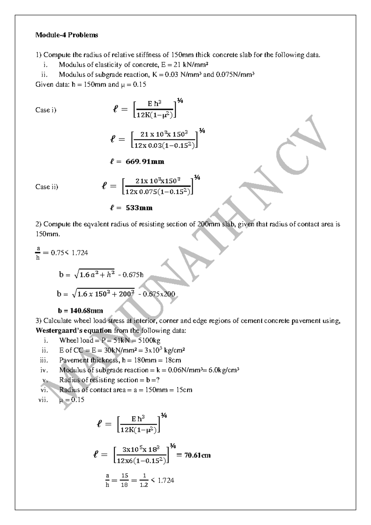 Module-4 Problems PD - Numericals - Module-4 Problems 1) Compute the radius of relative ...