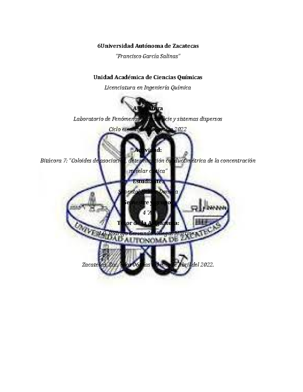 Daniela Simental Ibáñez Coloides de asociación, determinación ...