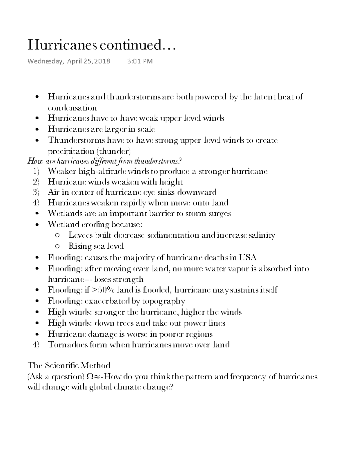 Hurricanes continued… - Hurricanes Wednesday, April 25, 2018 3:01 PM ...
