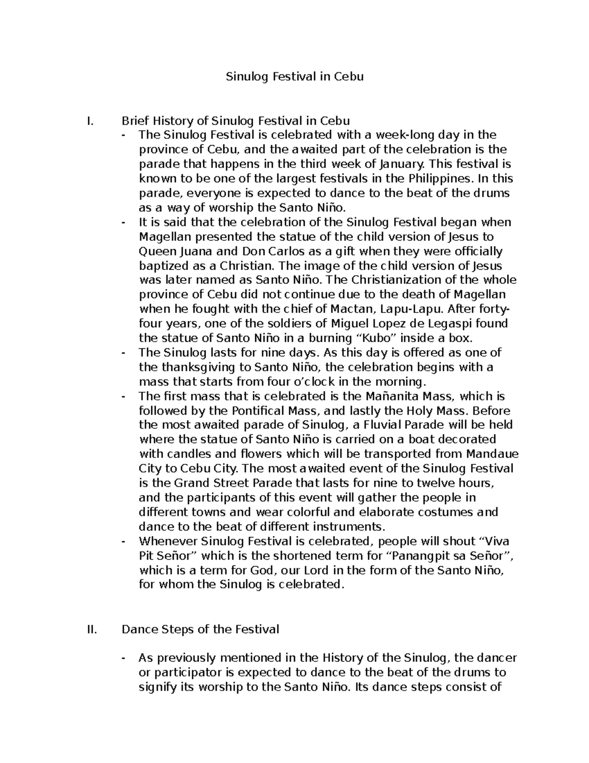 Sinulog Festival in Cebu - Brief History of Sinulog Festival in Cebu ...