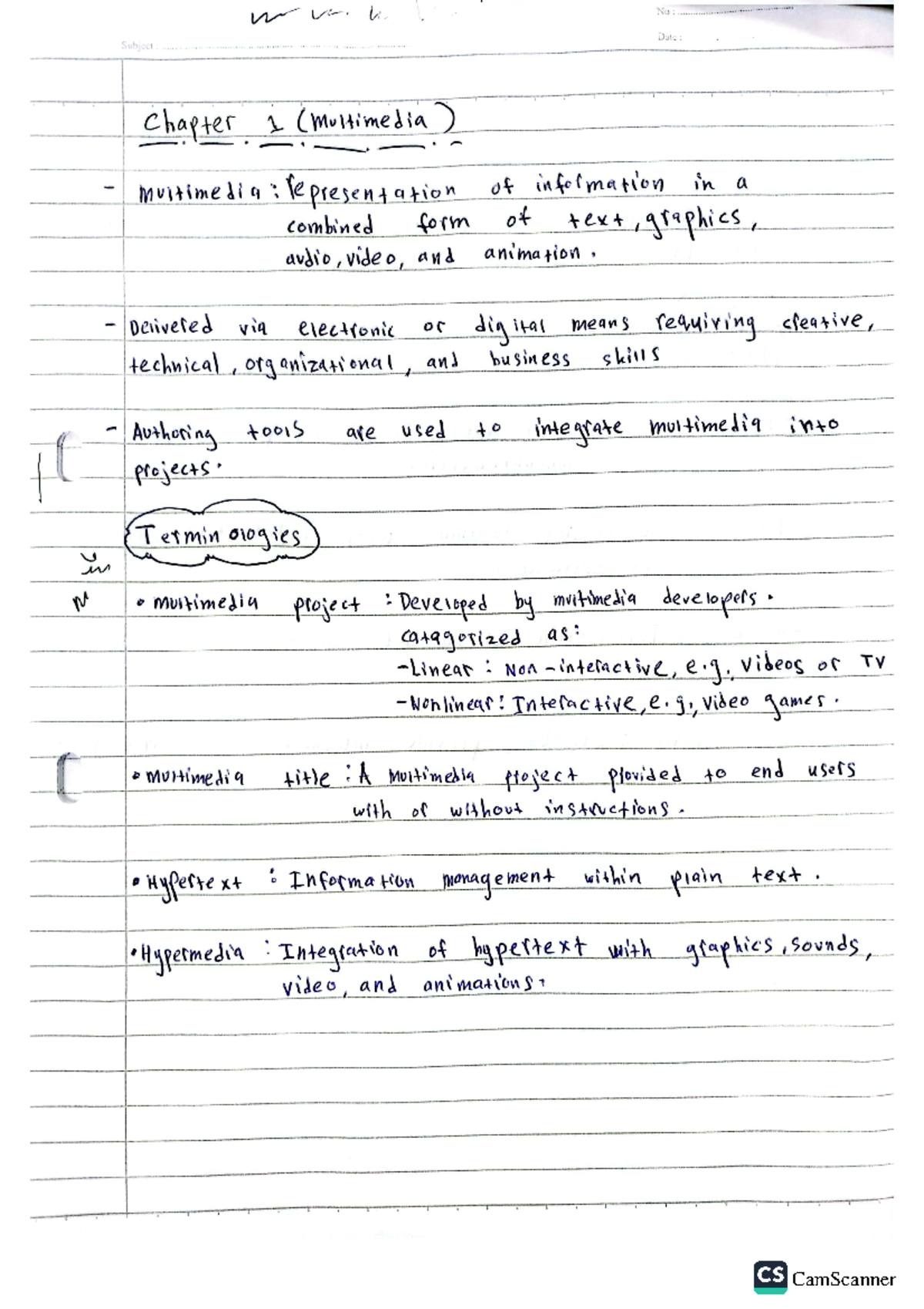 Chapter 1( Multimedia) summary - 7 Avahor ny FOON S . : Ron 2 combined ...