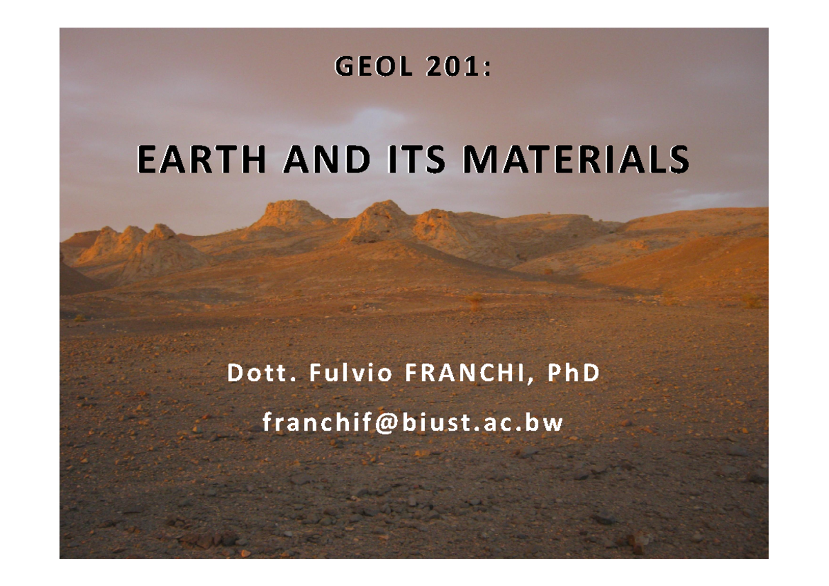 Lecture 1 - Universe - geology notes - GEOL 201: EARTH AND ITS ...