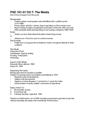 PSC 101-01 CH 12: The Executive Branch - PSC 101-01 CH 12: The ...