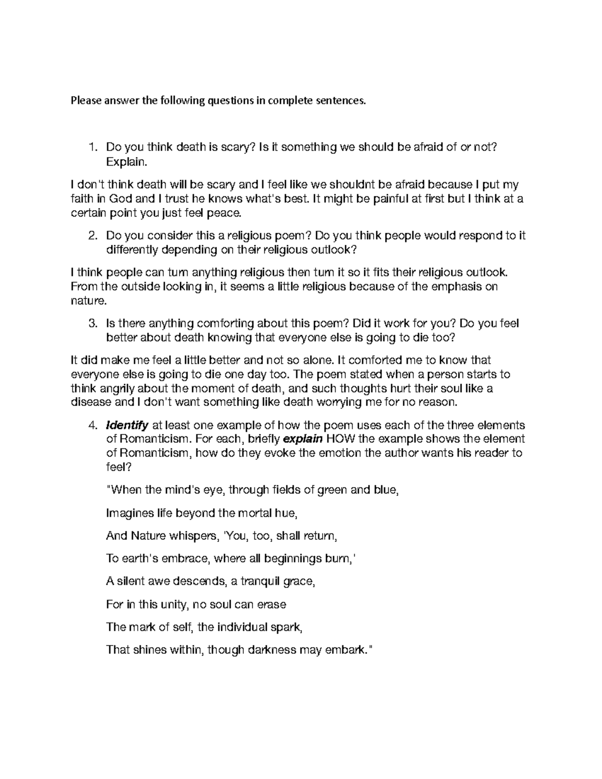 Module Four Lesson One Activity - Please answer the following questions ...