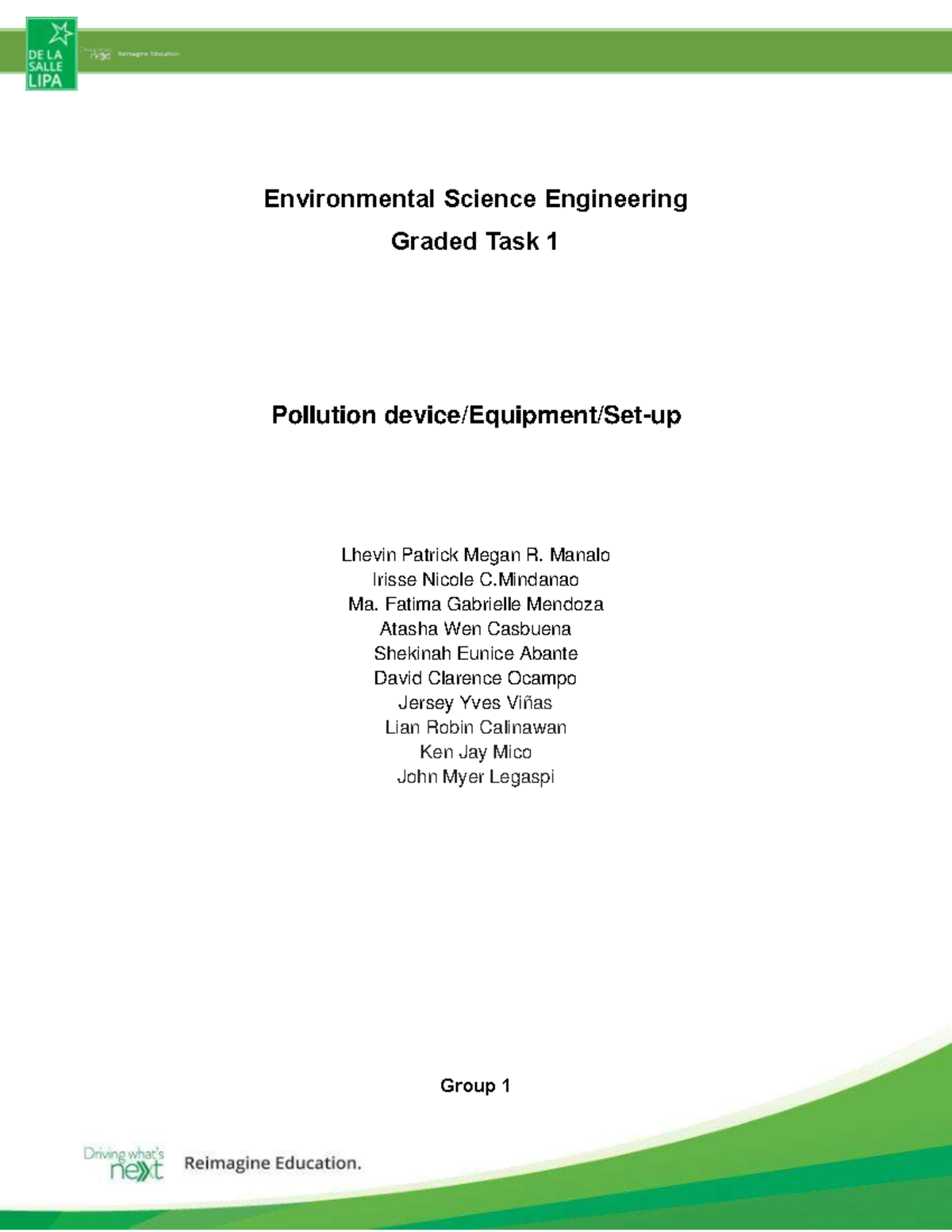Envir Eng-GT1 - Reviewer - Environmental Science Engineering Graded ...