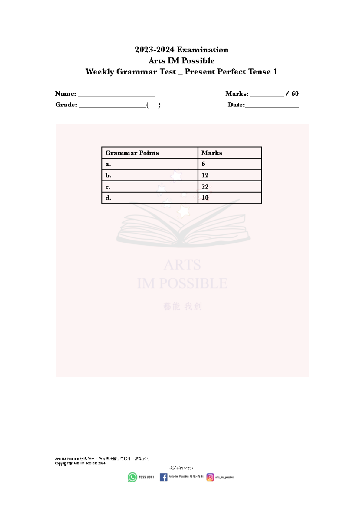 PDF SB Weekly Grammar Checker Present Perfect Present Perfect Tense 1 ...