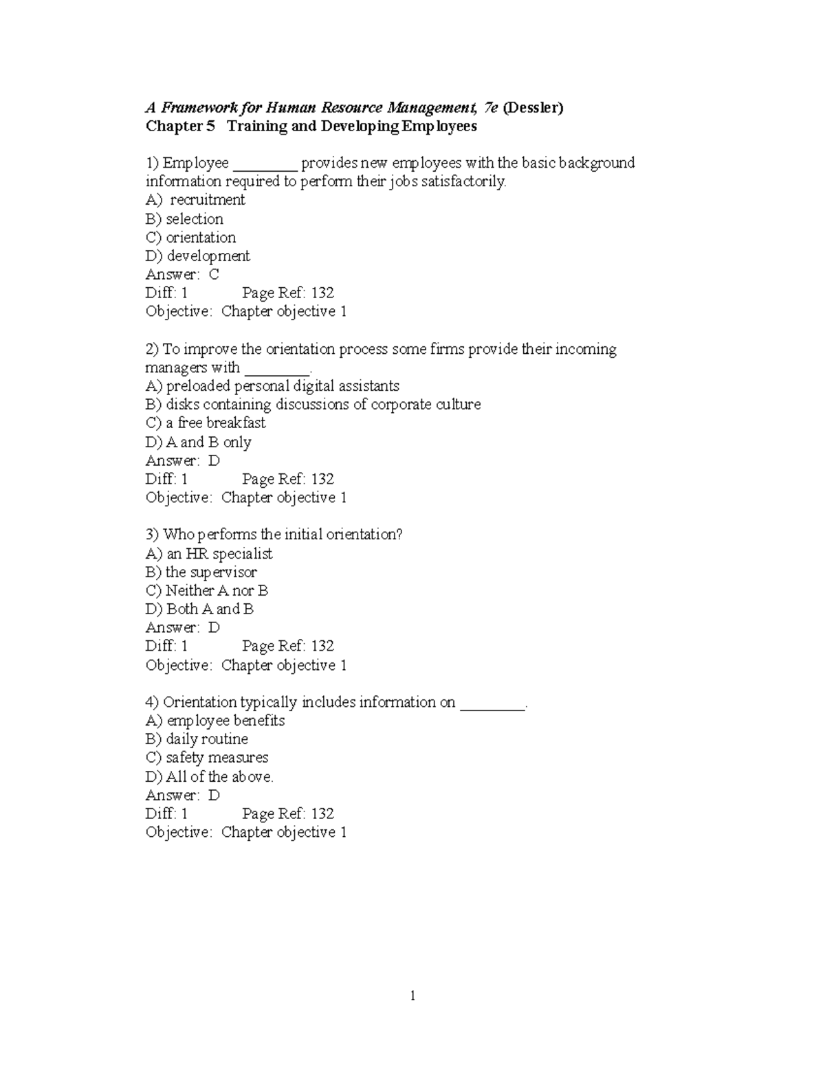 Human Resource Study Material - A Framework for Human Resource ...