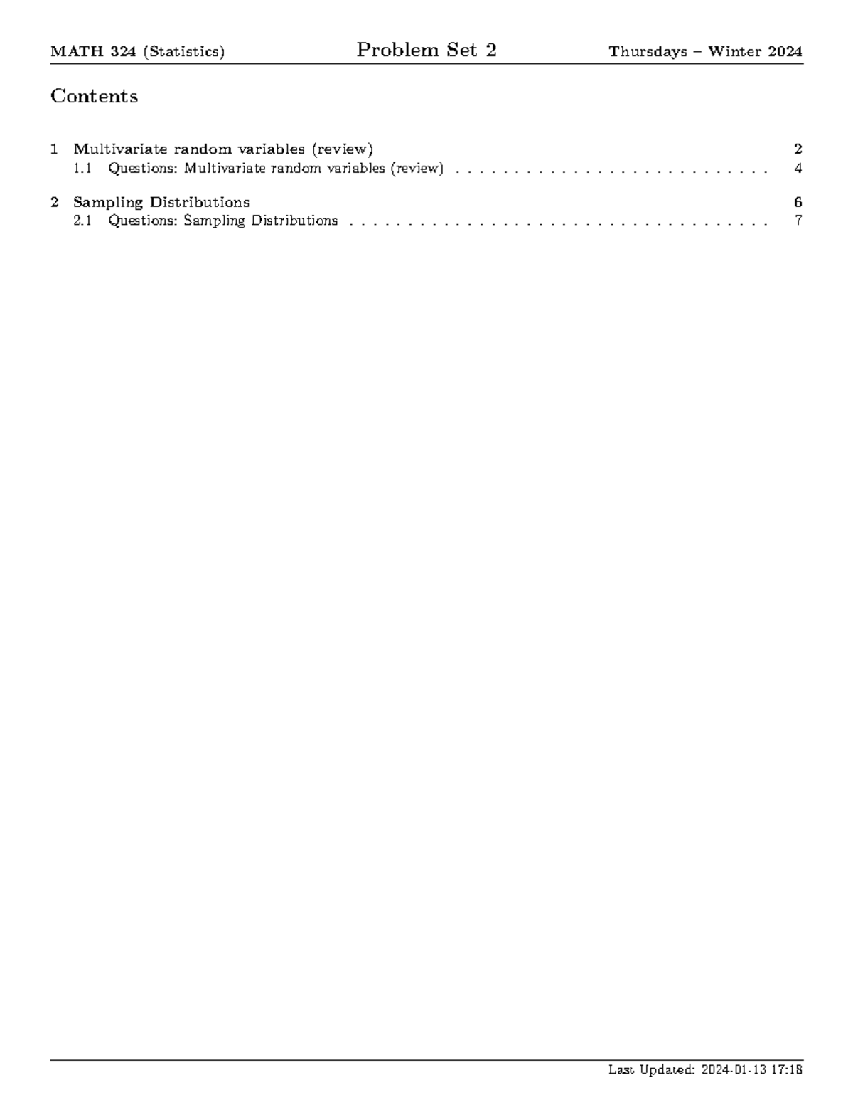 Math324 2024W tutorial problem set02 questions - Copy - Contents MATH 324 (Statistics) Problem ...