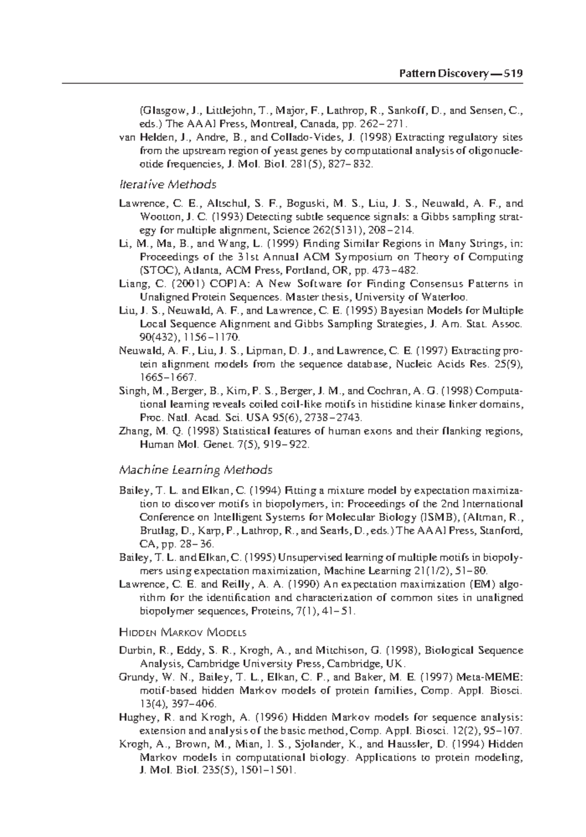 Introduction to bioinformatics-178 - Pattern Discovery — 519 (Glasgow ...