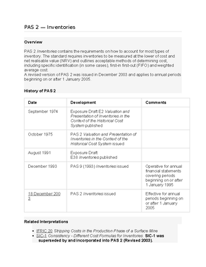 PAS 1 - Presentation OF Financial Statements - PAS 1 — Presentation of ...