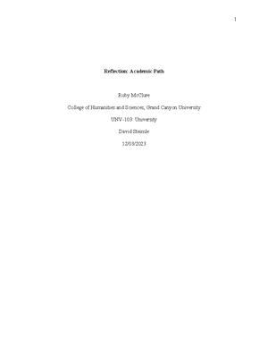 UNV-104 assignment 1 - how to write a essay - Name: Ruby McClure Course ...